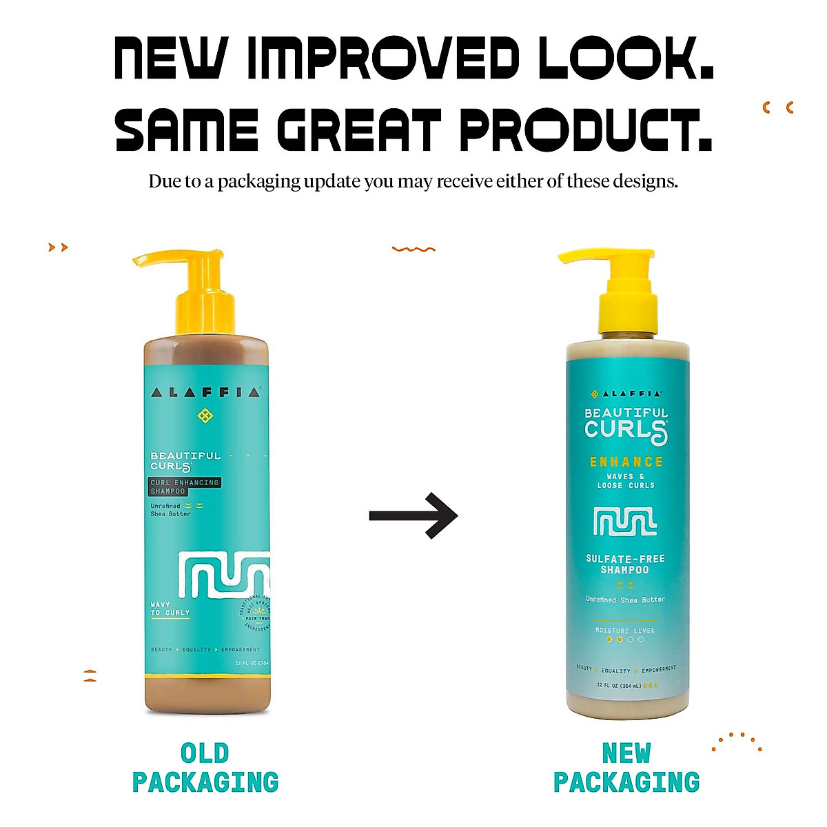 Alaffia Beautiful Curls Curl Enhancing Cream Shampoo, Kinky Curly Hair Products, Natural Shampoo, No Sulfates with Shea Butter, Essential Oils, Chamomile, Yarrow 12 Fl Oz