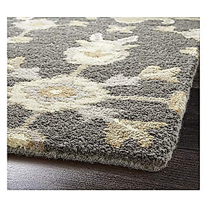 Crate and Barrel Juno Gray Traditional Persian Handmade 100% Wool Rugs & Carpets (6x9)