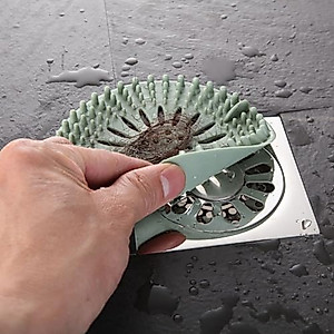 Shower Drain Cover TPR Sink Hair Catcher Stopper Drain Strainer Bath Shower Plug Hole Hair Catcher Kitchen Sink Drain Strainer for Kitchen Bathroom Bathtub (Blue)