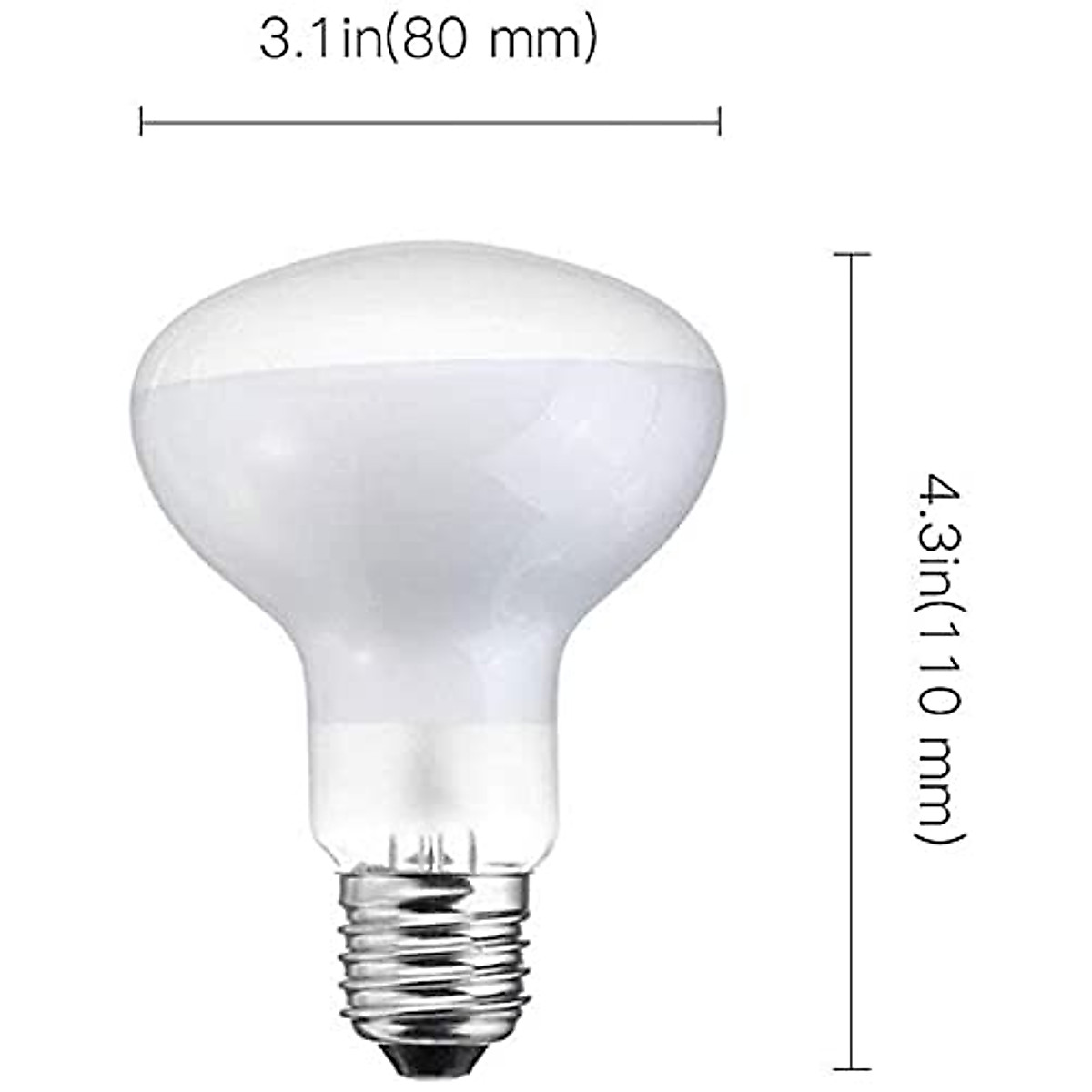 Qixivcom 2-Packs 50W Reptile Heat Lamp Basking Bulb E26/E27 110V UVA Basking Spot Daylight Heat Lamp Glass Heating Lamp Reptile Heater for Bearded Dargon Turtle Aquarium Aquatic Lizard Chicken Coop