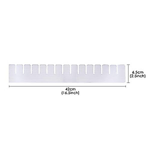 Saim 36 Pack Adjustable Drawer Organizer Dividers DIY Home Divider Drawer Dividers Practical White Storage Organizer