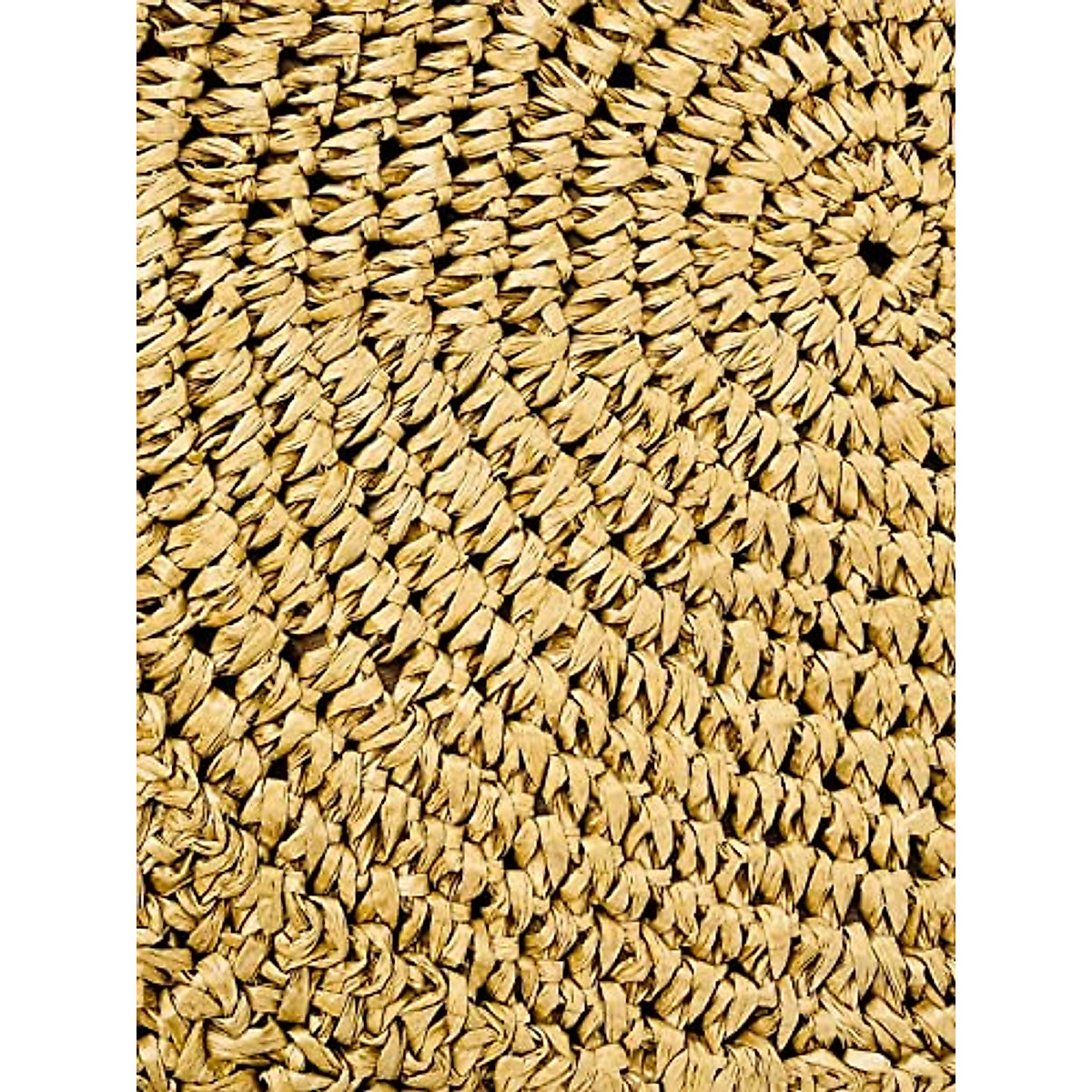 Seamido Straw Bag Handwoven Beach Bags Corn Straw Tote Woven Shoulder Bag For Women (Khaki)