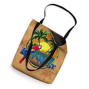 Tropical Key West Florida Keys Beach Sunset With Parrot Tote Bag