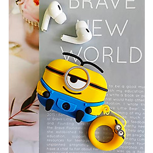 Compatible with Airpods Pro 2nd Generation Case 2022, Cute Case for Air Pods Pro 2 Cartoon, Kawaii Soft Silicone Protective Cover for New Apple Air pod Pro2 Case for Men Women Keychain (One Eye)