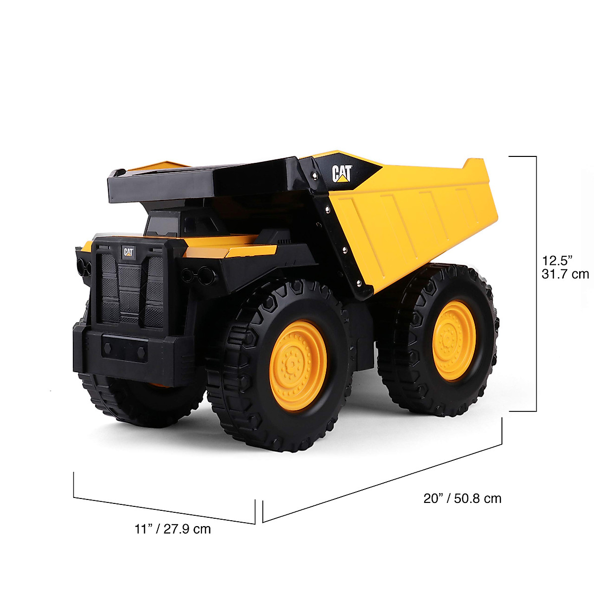CAT Construction Toys CAT Construction 20" Mighty Steel Dump Truck - Sturdy Steel & Plastic Construction - Real Working Dump Bin - Ideal Gift for 3+ Yr Olds - Lifetime Warranty Included