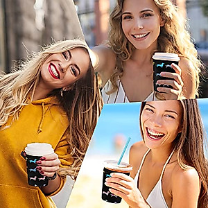 Funny Dachshund Dog Reusable Iced Coffee Sleeve, Decorative Dogs Insulator Sleeve for Cold Drinks Beverages Neoprene Cup Holder for Cold Drink Cups-(26-28oz)