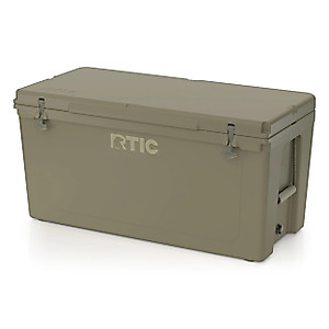 RTIC 145 QT Ultra-Tough Cooler Hard Insulated Portable Ice Chest Box for Beach, Drink, Beverage, Camping, Picnic, Fishing, Boat, Barbecue, Olive