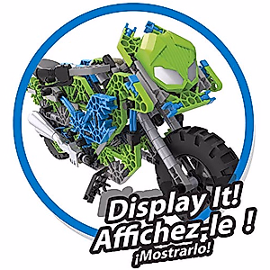 K'NEX Mega Motorcycle Building Set - Ages 9+ - 456 Parts - Working Suspension, Authentic Replica Model, Advanced Stem Building Toy for Boys & Girls - 14.5" L X 6" H