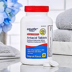 Equate Extra Strength Chewable Antacid Tablets, Original Flavor, 100 Tablets, Compare to Gaviscon
