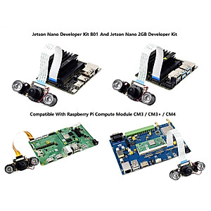 waveshare Compatible with NVIDIA Jetson Nano Camera IMX219-160 8MP IR-Cut Infrared Night Vision Camera Module for Jetson Nano and Raspberry Pi Compute Module,162° FOV with IMX219 Sensor