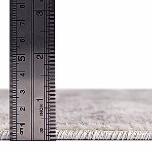 Unique Loom Oxford Collection Area Rug - Radcliffe (9' x 12' Rectangle, Cream/ Ivory)