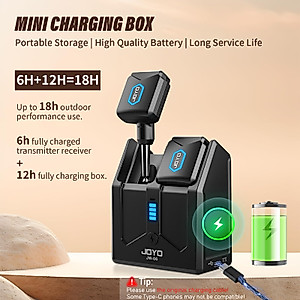 JOYO Wireless Guitar System 5.8GHz Wireless Guitar Transmitter Receiver with Charging Box 4 Signal Channel for Guitar Bass Electric Instruments (JW-06)