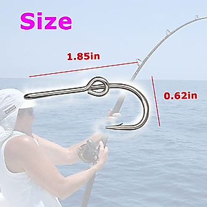 5Pcs Fish Hook Hat Clip,Fish Hook Hat Pin,Fisken Hat Brim Clip,Fish Hook for Hat Tie Clasp,Fashion Trend Hat Decoration(Silver)