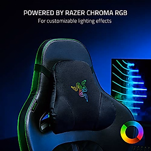 Razer Head Cushion Chroma Neck & Head Support for Gaming Chairs: Ergonomically Designed - Memory Foam Padding - Wrapped in Plush Black Velvet - Chroma RGB