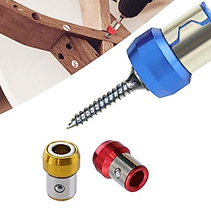 1/4 Inch/ 6.35 mm Universal Magnetic Screw Ring Bit Magnetizer Ring Metal Magnetizer Screw, Removable for Hex Screwdriver and Power Bits