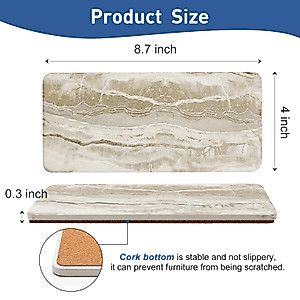 Set of 2 Drying Stone Soap Tray for Bathroom Countertop Trays Ceramic Kitchen Sink Accessories Hand Soap Dish Holder Absorbent Kitchen Tray Bathroom Sink Tray Counter Vanity Trays