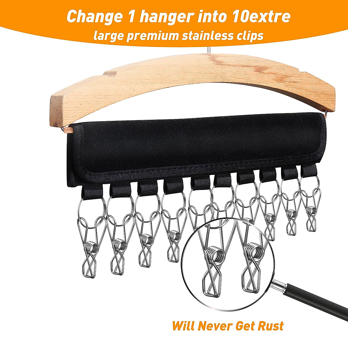 Yeefeoch Hat organizer for hanger - Baseball Cap Rack, Multifunctional coat rack closet storage expert (1Pack)