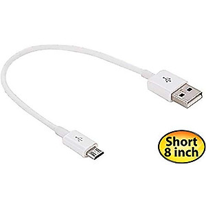 Short MicroUSB Cable Compatible with Your Bose SoundSport with High Speed Charging. (1White,20,cm 8in)