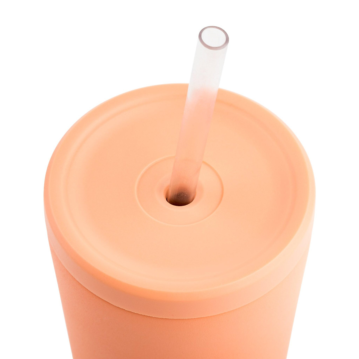 Manna Ranger Double-wall Insulated Stainless Steel Tumbler with Leak-proof Smart Seal Lid and Reusable Tritan Straw - 24 Oz - Salmon