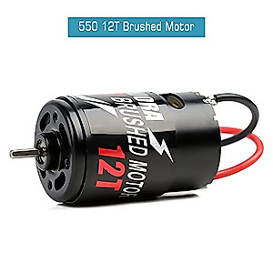 INJORA RC Motor 550 Brushed Waterproof Motor for 1/10 Short-Course Truck Slash VKAR 10SC HPI HoBao HuanQi 727(12T)