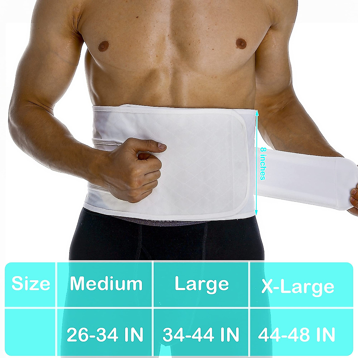 PAZ WEAN Hernia Belts for Men Abdominal Support Surgical Belly Binder Stomach Wrap Band After Surgery