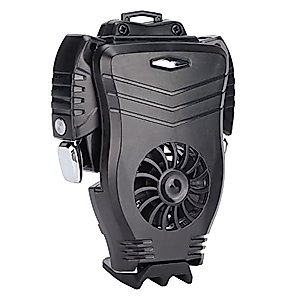Phone Cooler Fan and Game Controller Triggers Kit, Rechargeable High Frequency Clicks Active Cooling Fan Phone Grips for Survival Games