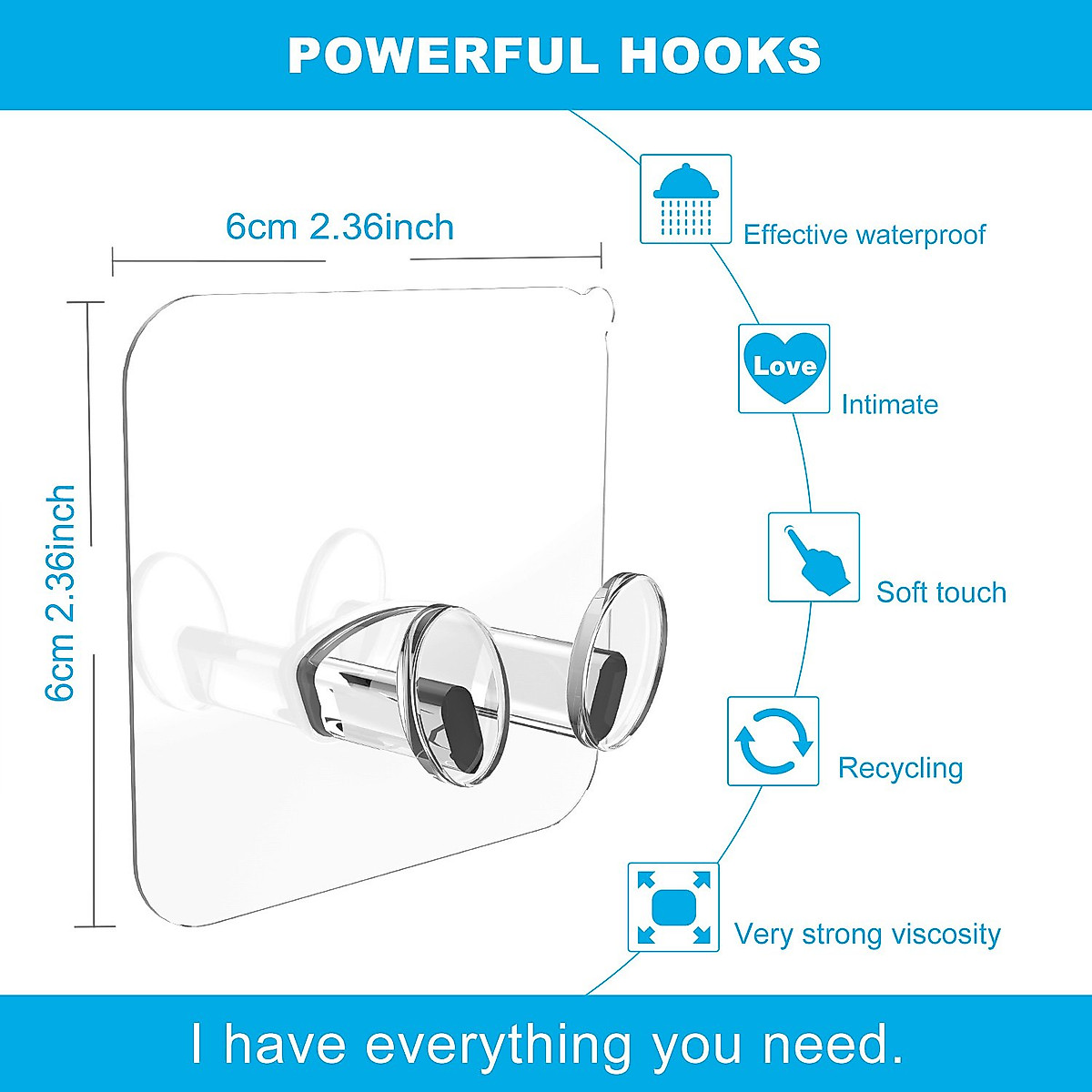 Strong Plug Hook Multi Purpose Transparent Plastic Pasting Phone Towel Hook, Sticking Ceiling Hanger Hook Wall Mounted Heavy Duty Key Kitchen Robe Hook, Best for Smooth Surface (12 PCS)