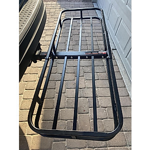 Steel Cargo Carrier Is Ready to Use with Your Receiver Hitch on Your Car on the Rear. Carry Your Bikes or Other Items Just Like It. Fits All Standard Class Receivers. Heavy Duty Tubular Steel Construction and Rails on All Four Sides.