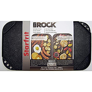 Starfrit THE Rock 10.6 x 19.5-Inch Reversible Grill/Griddle, Inch Inch, Black
