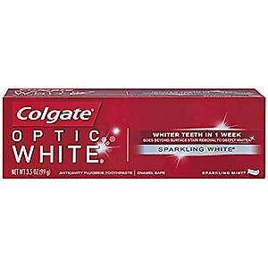 Colgate Optic White Toothpaste, Sparkling Mint, 3.5 Ounce (Pack of 6)
