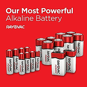 Rayovac Fusion 9V Batteries, Premium Alkaline 9V Battery (2 Count)