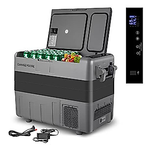 CHANGE MOORE Electric Coolers for Camping, 53-Quart(50L) Freezer/Refrigerator, Heavy-duty Car Cooler, Quickly Cool Down(-7.6℉~50℉) Fridge, 12 Volt Portable Compressor for Camping, RV Travel