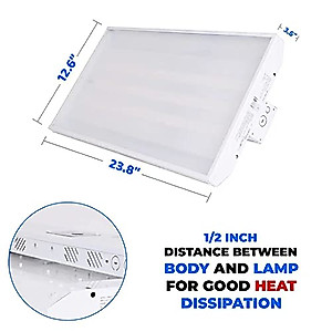 2FT LED High Bay Shop Light, 2FT 321W, 41730Lumens 5000K Daylight Linear Hanging Light for Warehouse Workshop Supermarket (dimmable) (321)