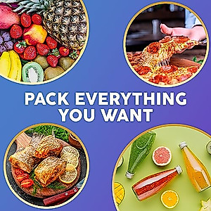 APQ Insulated Foil Bag with Handles, 12 x 10 x 9 Inches. 5 Pack Thermal Bags for Frozen Food. Metallized Foil Insulated Box Liners with Bubble Cushion. Insulated Shipping Bags for Food, Cosmetics