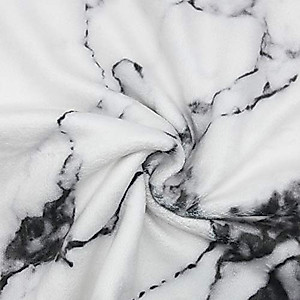 N/W Marble Hand Towels Marble Texture face Towels Ultra Soft Thin Multipurpose for Bathroom, Hotel, Gym, Kitchen, Swimming and Spa (13.7 X 29.5 inch) White