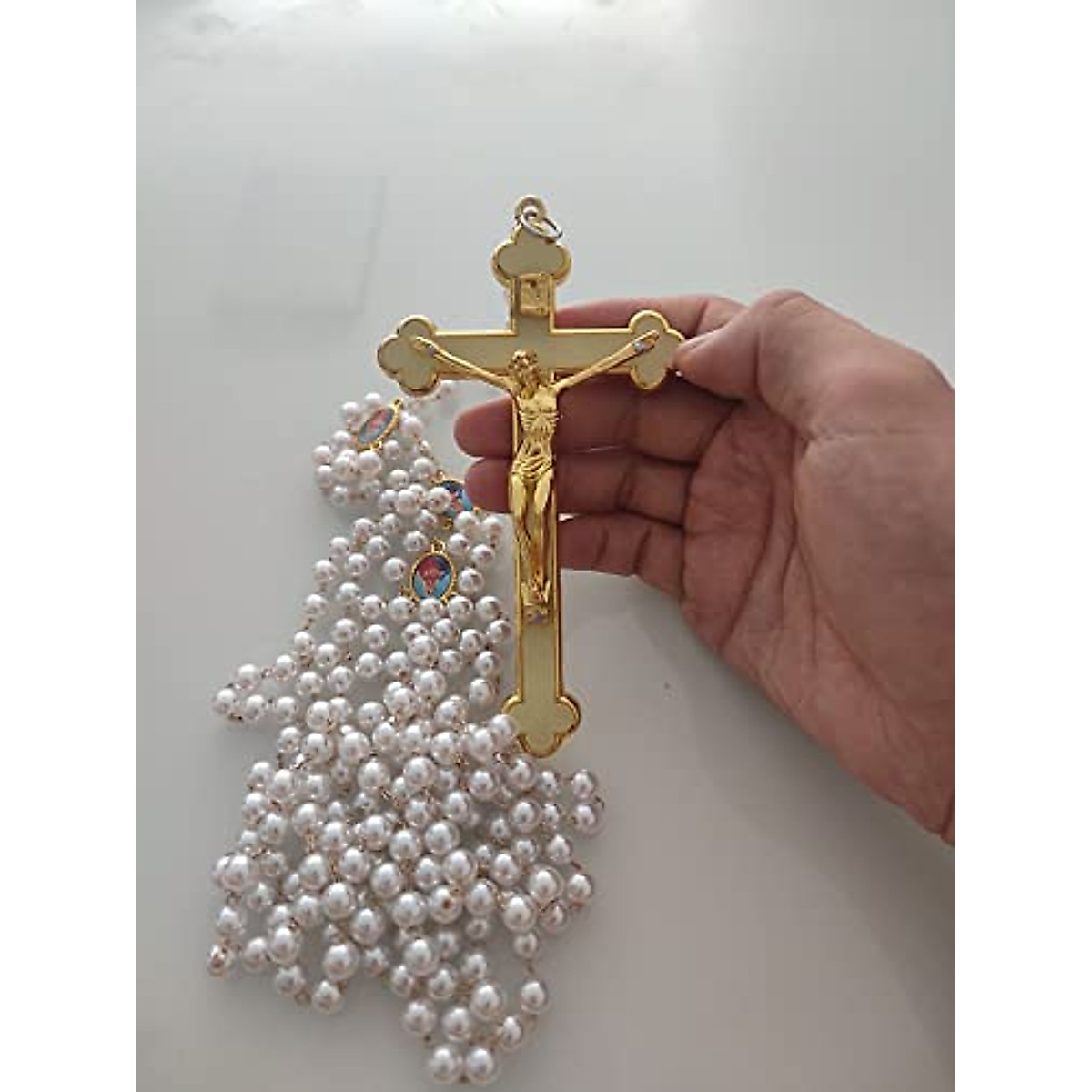 Catholic Wedding Lasso Rosary with Jesus Christ and Virgen Wedding Lasso Catholic Set Lasso for Wedding Ceremony Lazos para bodas de iglesia para novios Lazo para Boda