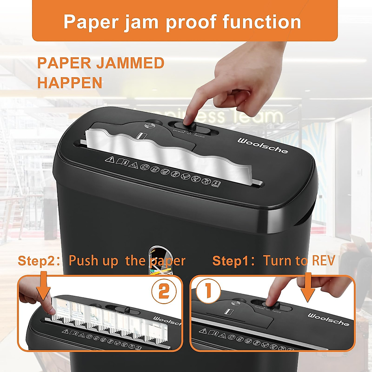 Paper Shredder, 10-Sheet Strip Cut with 3.17-Gallon Basket, P-2 Security Level, 3-Mode Design Shred CD and Credit Card, Durable&Fast with Jam Proof System, Paper Shredder for Home Office (ETL)