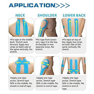 Mcolics Muscle Bandage, Athletic Elastic Kinesiology Tape 15 Colors 2-inch x 16.4 ft Roll Cotton Elastic Adhesive Muscle Sports Tape Bandage Physio Strain Injury Support (Purple)