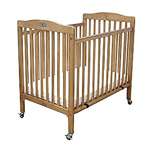 LA Baby CW-888A-N: The Pocket Crib-Mini/Portable Folding Wood Crib-Natural