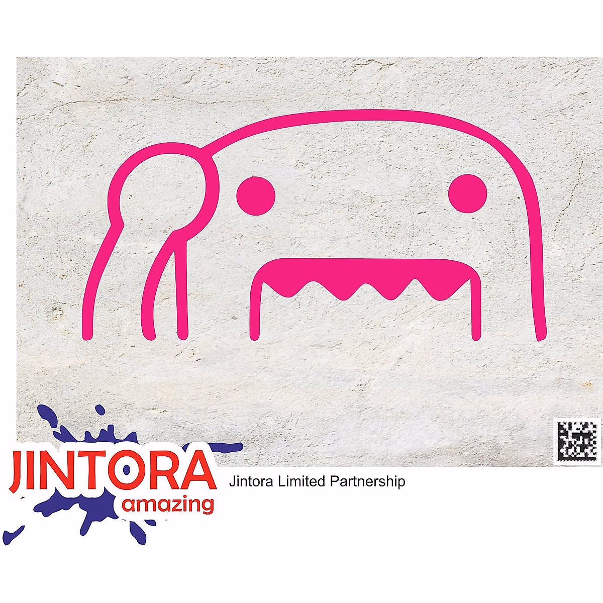JINTORA Sticker - Decal - JDM - Die Cut - Window domo kun - 198x99 mm - JDM - Die Cut - Car - Truck - Bus - Window - Laptop - Coach - Rear Window - Pink