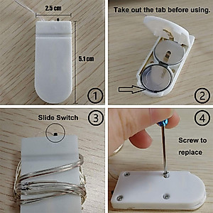 YJFWAL 24 Packs Fairy Light Battery Operated(Batteries Included),10.2FT 30LEDs Copper Wire Firefly Lights, Mini Starry String Lights for DIY Wedding Party Mason Jars Christmas Decorations (Warm White)