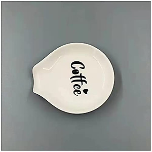 Small Spoon Rest for Coffee Station, Ceramic Coffee Holder for Tea Spoon, Stirring Spoon, Teaspoon, Coffee Stirrers, Coffee Spoon Rest for Kitchen Counter, Mini Porcelain Coffee Bar Accessories
