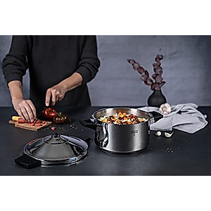 Kuhn Rikon DUROMATIC® Pressure Cooker 8.75” 6.3 qt family of 4 with side handles to save space