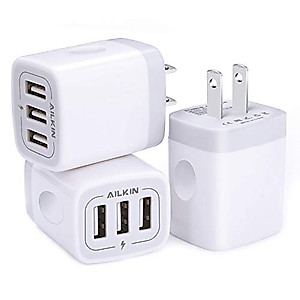 Wall Charger, USB Charger Adapter, 3.1A/3Pack Muti Port Fast Charging Station Power Charge Base Block Plug for iPhone 14 13 12 Pro/SE/11Pro Max/X/8/7 Plus, Samsung S21/S10/S9/S8, Kindle Fire USB Plug
