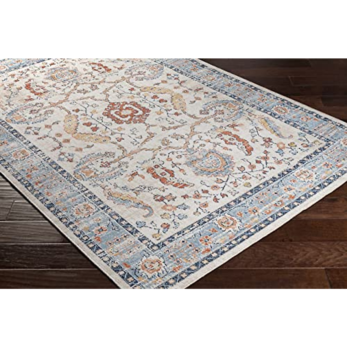 Hauteloom Shafter Living Room, Bedroom Patio Outdoor Area Rug - Beige, Blue, Red - 7'10" x 10'