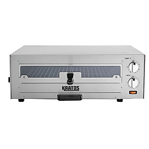 Kratos 29M-037 16" Commercial Electric Countertop Pizza Oven, 120V, 1700 Watts, Stainless Steel Pizza Oven with Glass Door for Restaurants, Cooks Pizzas up to 16" in Diameter