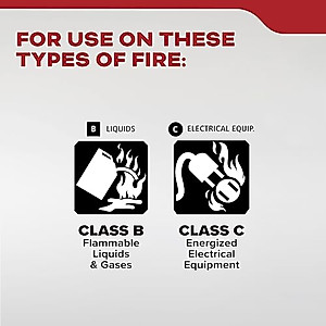 Kidde Fire Extinguisher for Home & Office Use, 5-B:C, 3.2 Lbs., USCG Approved with Strap Bracket (Included)