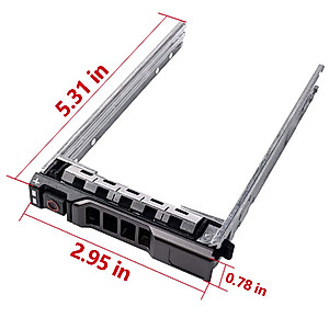 2.5" inch G176J 0G176J G281D KG7NR SAS SATA Hard Drive HDD Tray Caddy Compatible for Dell PowerEdge T440 T640 R330 R430 T430 R630 T630 R730 R830 R930 R320 R420 Server and More - Hot-Swap Tray (2-PACK)