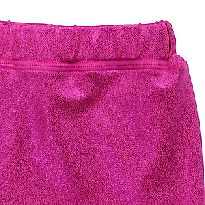 XFGIRLS Dance Shorts Set for Girls Sparkle Metallic Gymnastics Athletic Tumbling Shorts Hot Pink Size 7-8
