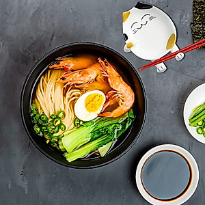 UgyDuky 2 PCS Cute Cat Multifunction Ceramic Spoon Rest,Modern Spoon Rest Holder for Stove Top Kitchen Counter Modern Spatula Utensil Rest